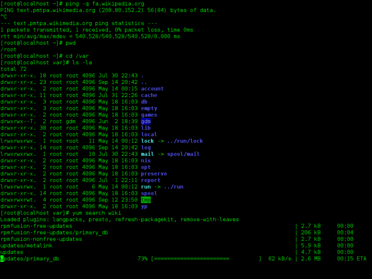 Linux command line bash gnome terminal screenshot PrograMaria