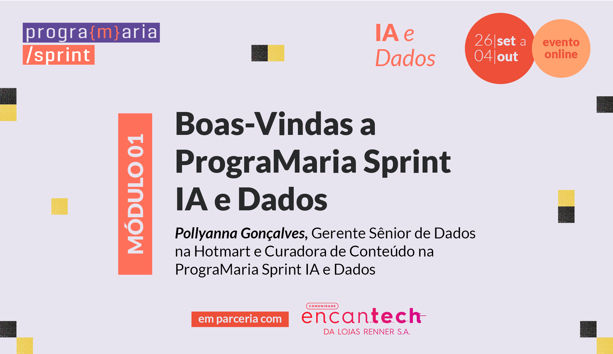 Boas-vindas ao PrograMaria Sprint IA e Dados - PrograMaria